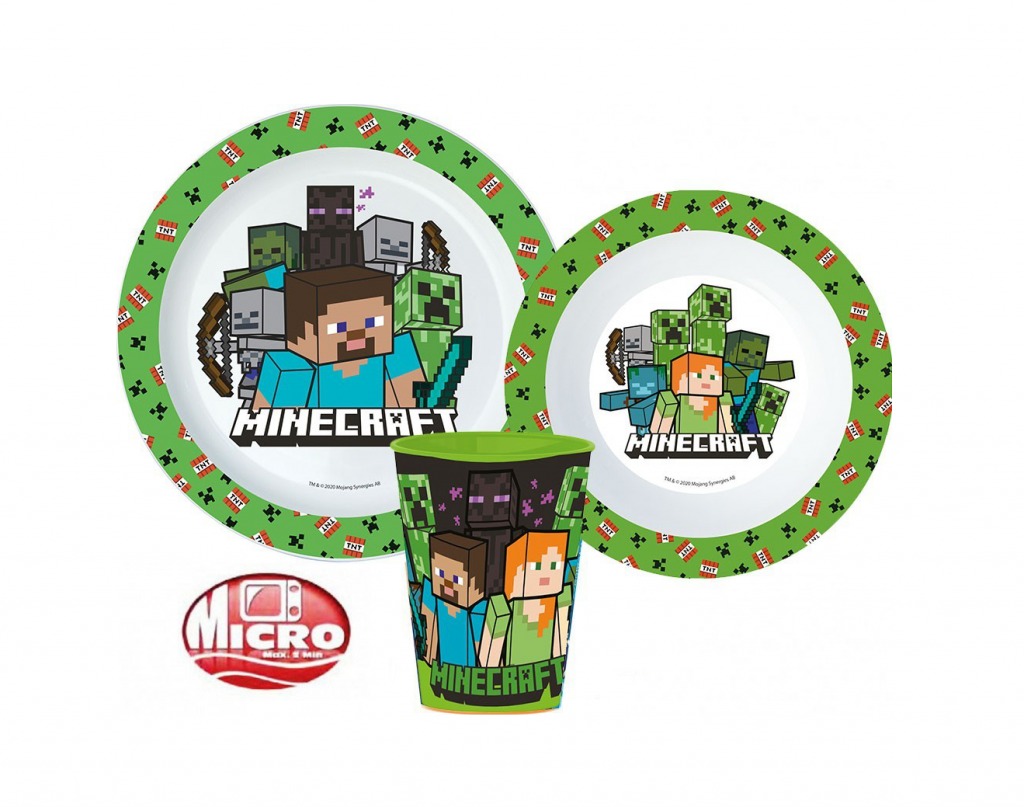 Minecraft 3Pcs Micro Dinner Set - Om General Supplies